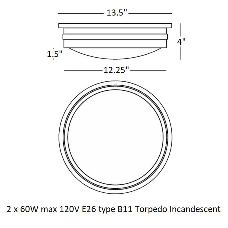 Robert Abbey Roderick Flush Mount - 2Modern