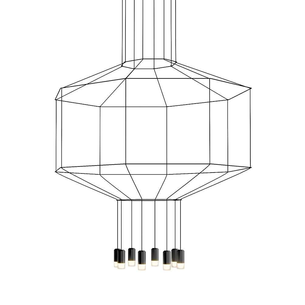 VIBIA Wireflow 3D Octagonal Pendant Light - 2Modern
