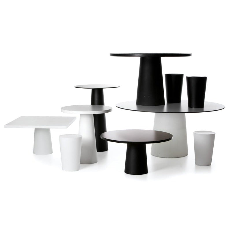 Black Moooi Container Dining Table Oak Veneer Top in Black Moooi
