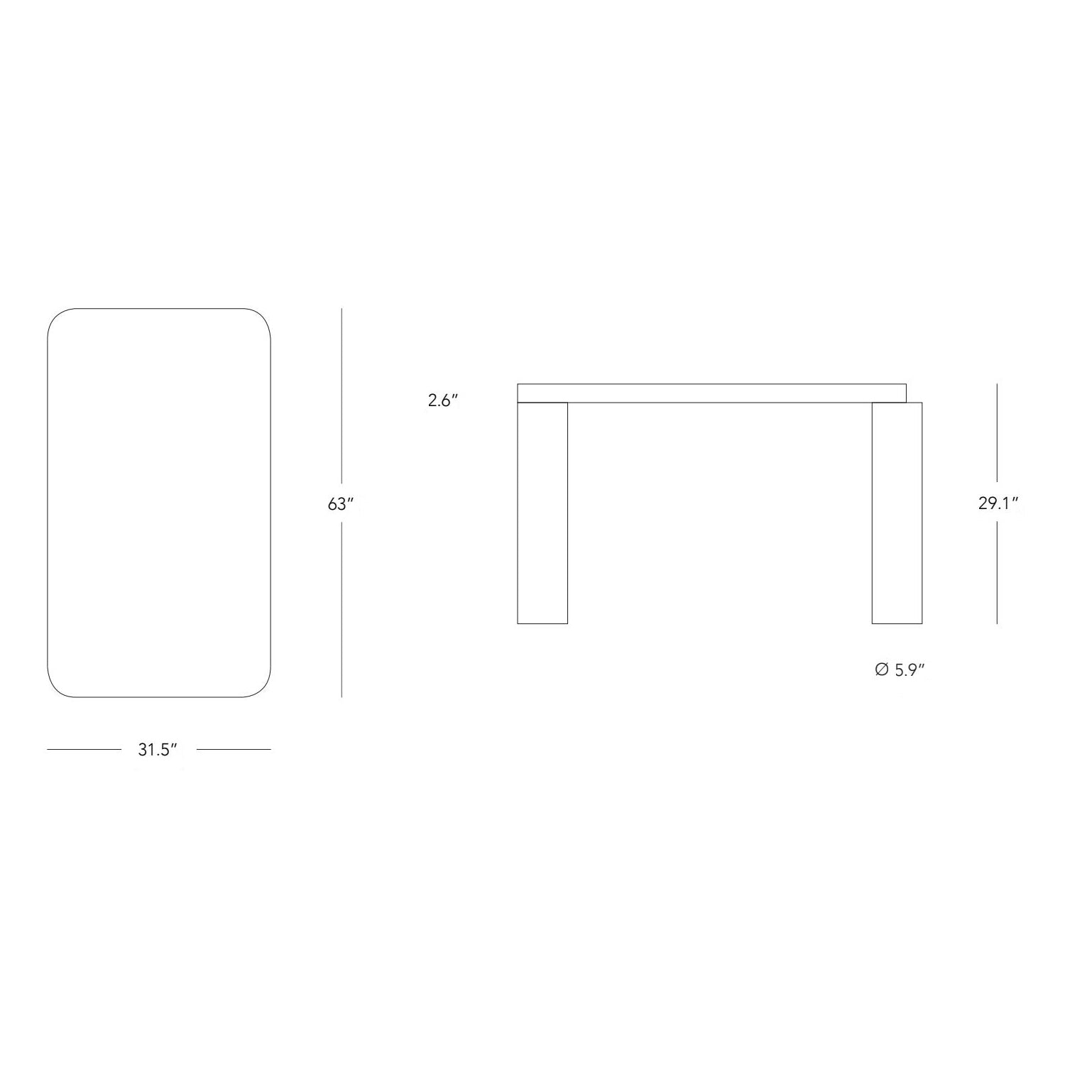 Resident Offset Dining Table - 2Modern