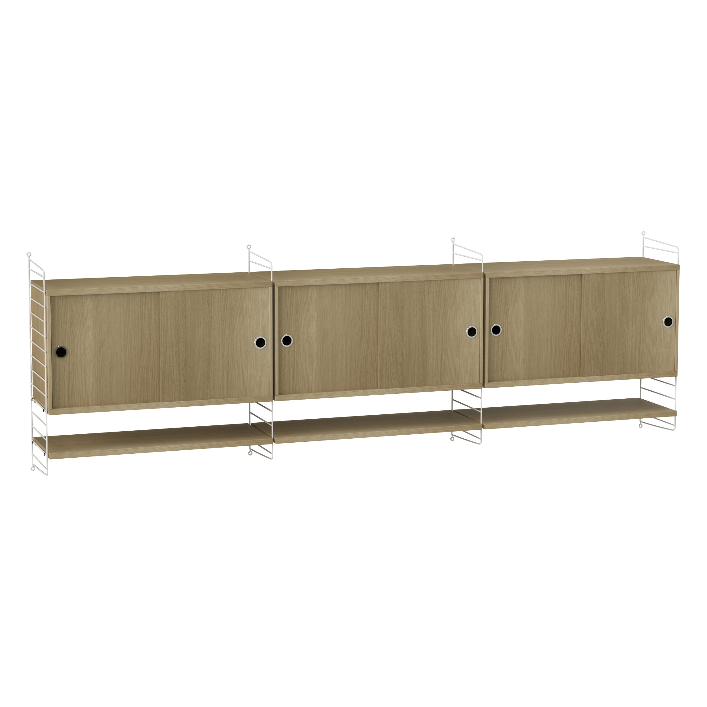 String Furniture Horizontal Wall Cabinet Shelving Unit 2modern