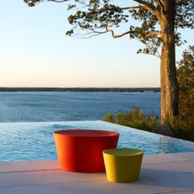 Modern Outdoor Low Stools - 2Modern