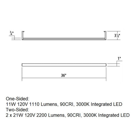 Sonneman Thin-Line™ Sided LED Wall Bar - 2Modern