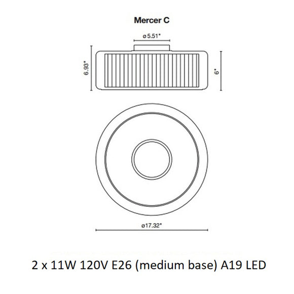Marset Mercer Semi Flush Mount - 2Modern