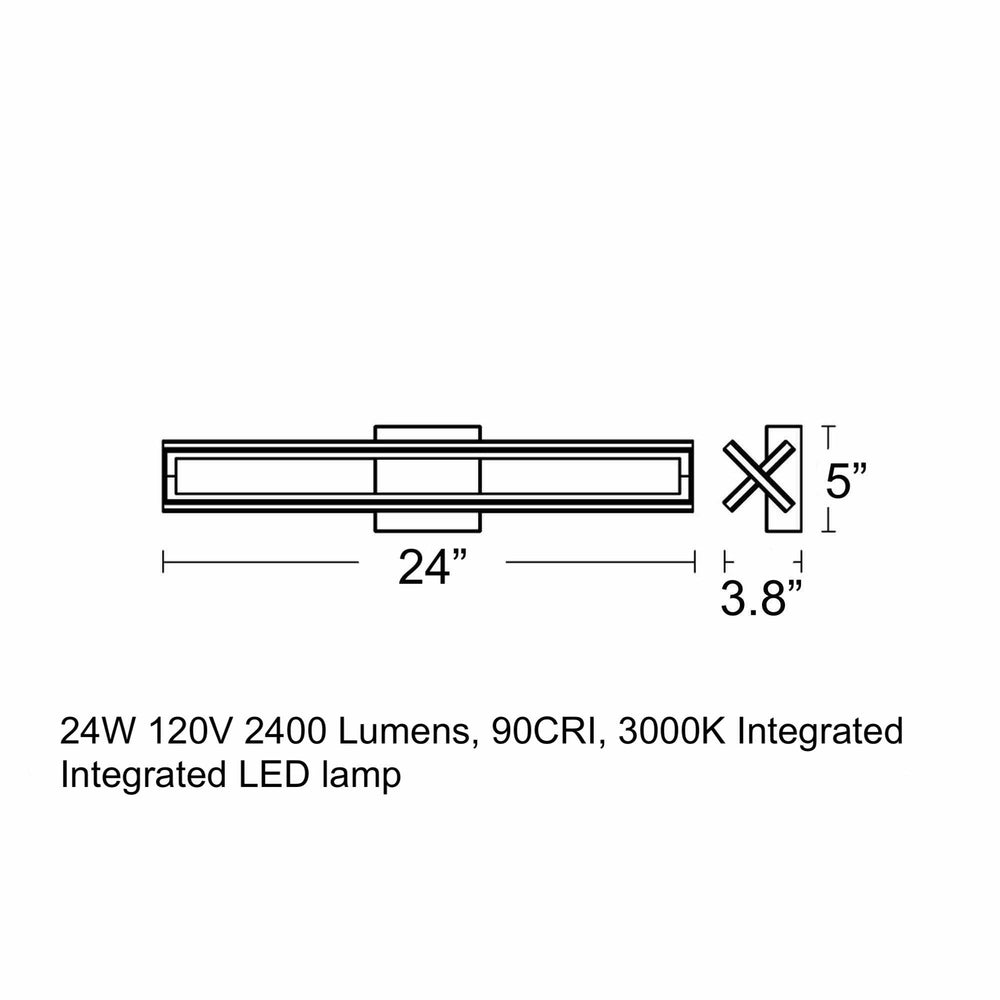 AFX Cass LED Bathroom Vanity Light - 2Modern