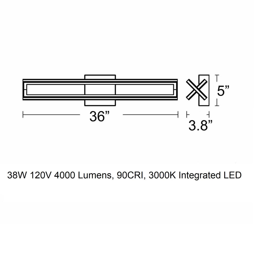 AFX Cass LED Bathroom Vanity Light - 2Modern