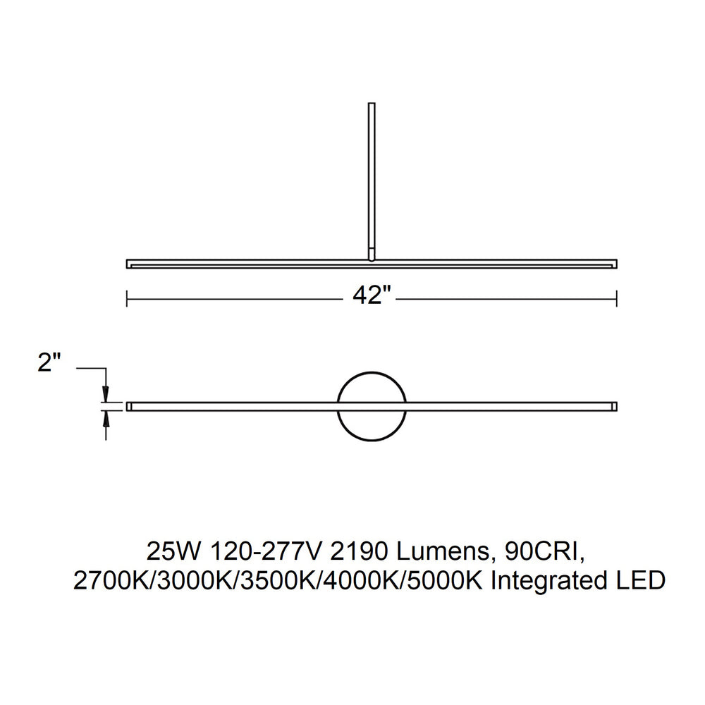 AFX Elizabeth Linear LED Pendant Light - 2Modern