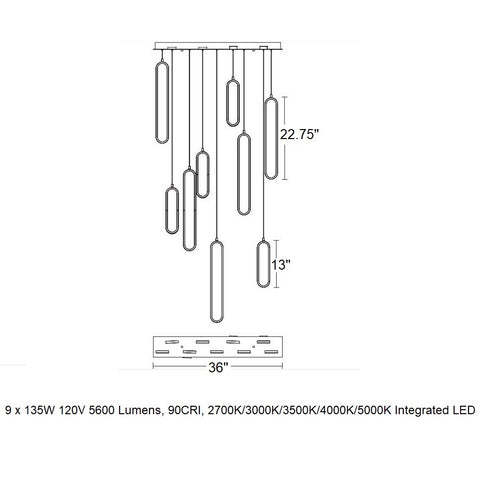 AFX Sienna LED Linear Pendant Light - 2Modern