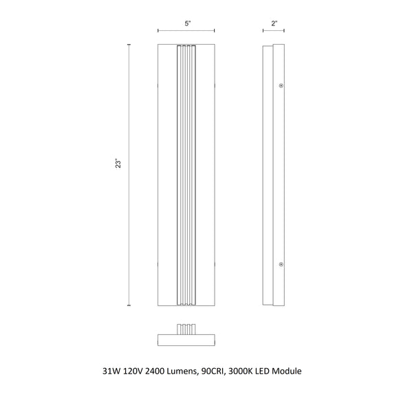 Alora Lighting Kismet Tall LED Bathroom Vanity Light - 2Modern