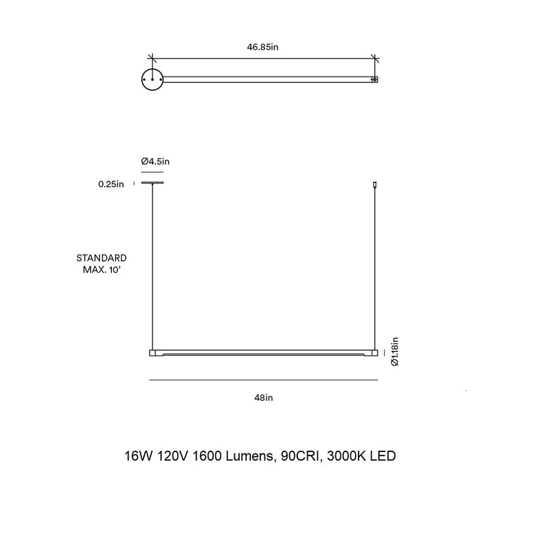 anony Form Linear LED Pendant Light - 2Modern