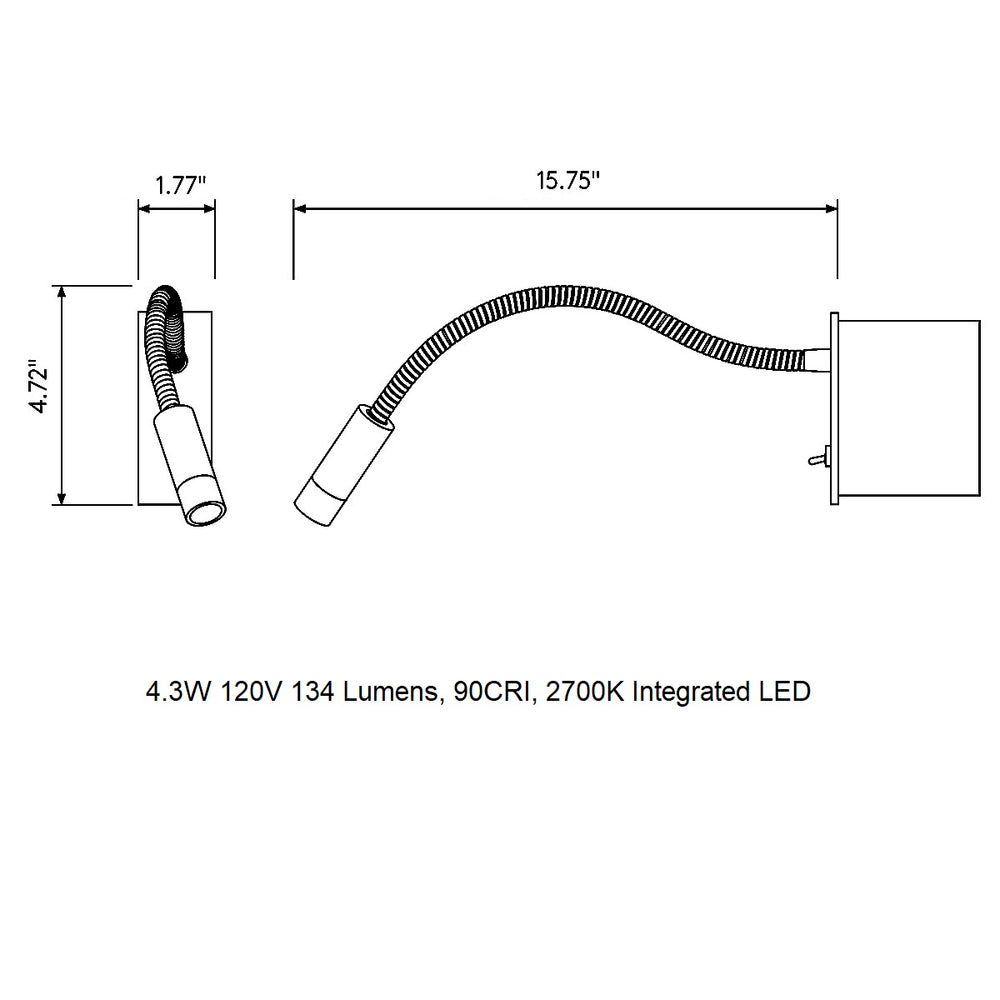 Astro Lighting Leo Switched LED Reading Wall Sconce - 2Modern