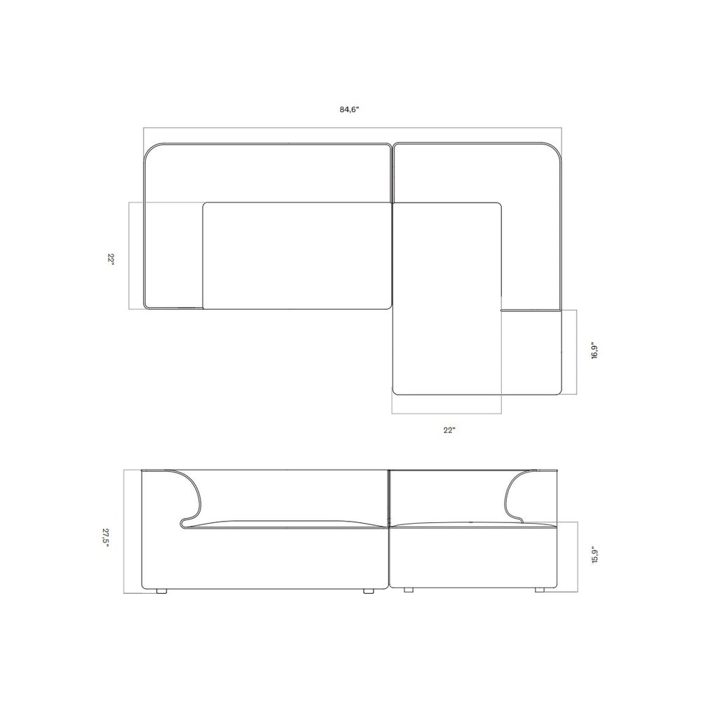 Audo Copenhagen Eave Modular Chaise Sofa - 2Modern