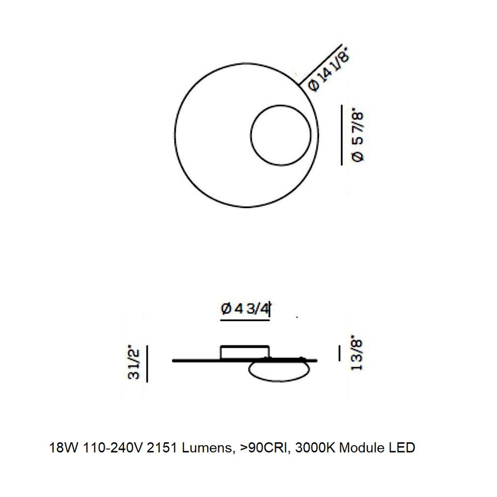 Axo Light Kwic Wall/Ceiling Light - 2Modern