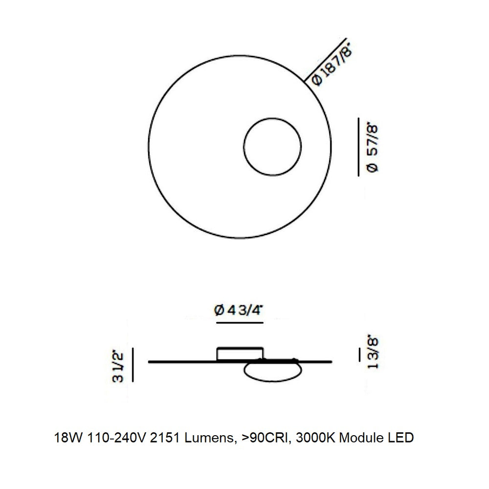 Axo Light Kwic Wall/Ceiling Light - 2Modern