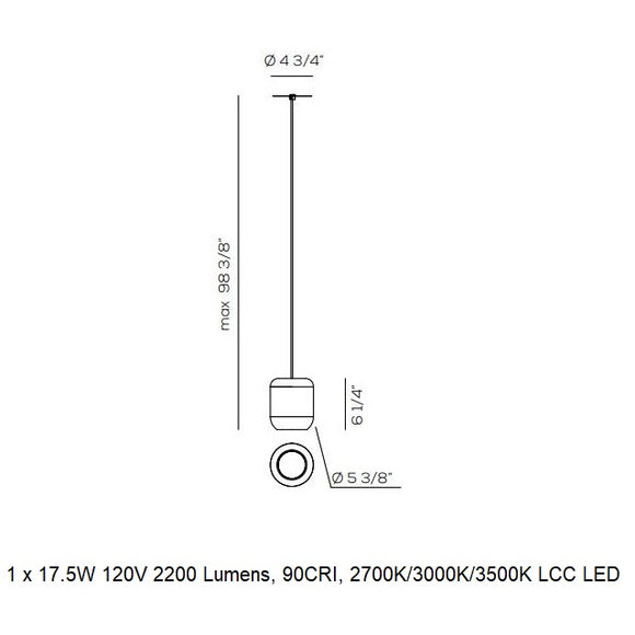 Axo Light Urban Recessed Pendant Light - 2Modern
