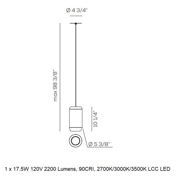 Axo Light Urban Recessed Pendant Light - 2Modern