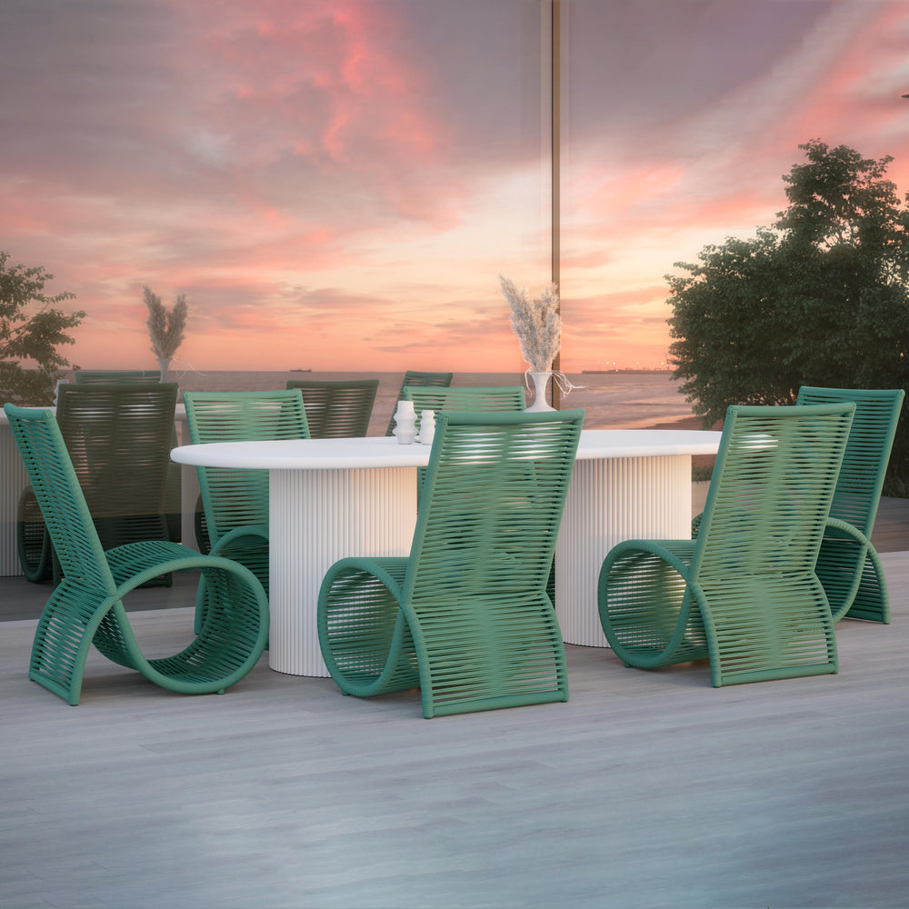Azzurro Living Wave Outdoor Dining Chair (Set of 2) - 2Modern
