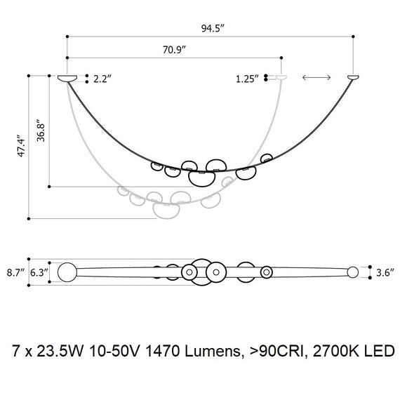 BOMMA Dew Drops LED Chandelier - 2Modern