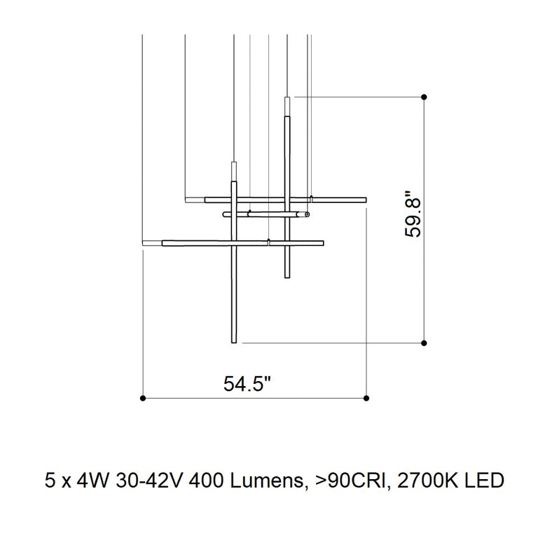 BOMMA Flare Linear LED Chandelier - 2Modern