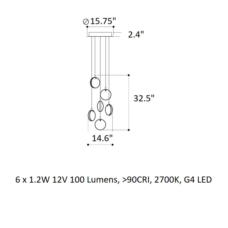 BOMMA Lens Round LED Chandelier - 2Modern