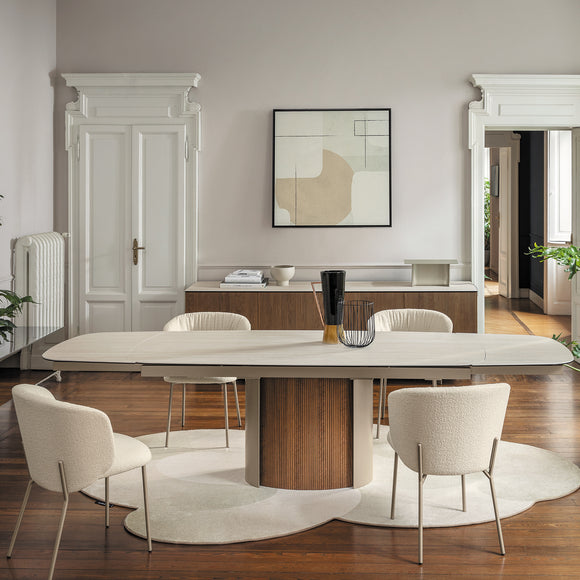 Calligaris Yoroi Curved Extendable Dining Table - 2Modern