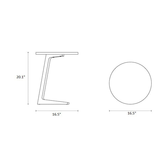 Case Furniture Cross Side Table - 2Modern