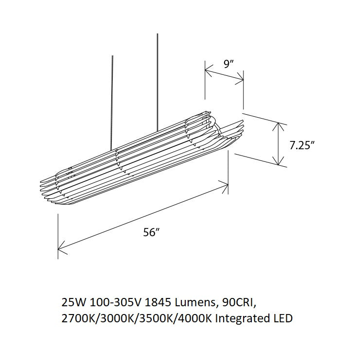 Cerno Lex Linear LED Pendant Light - 2Modern
