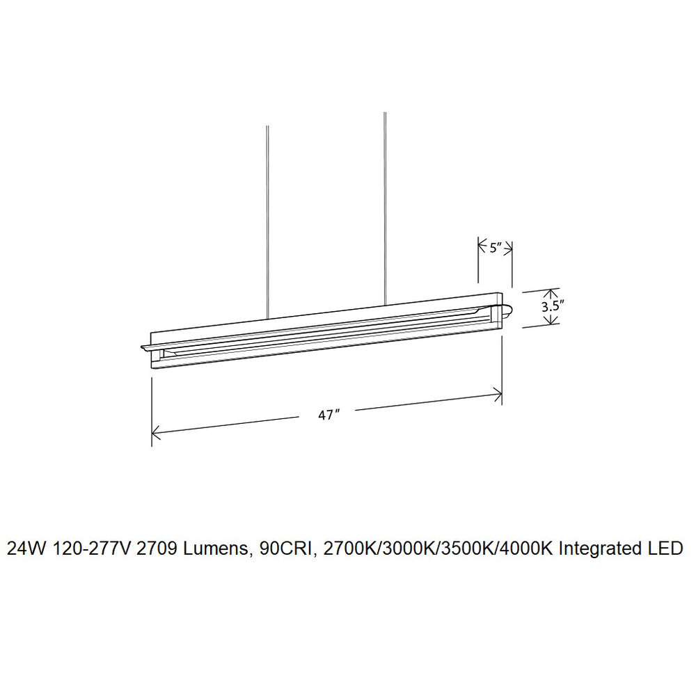 Cerno Nubis Linear Split Canopy LED Pendant Light - 2Modern