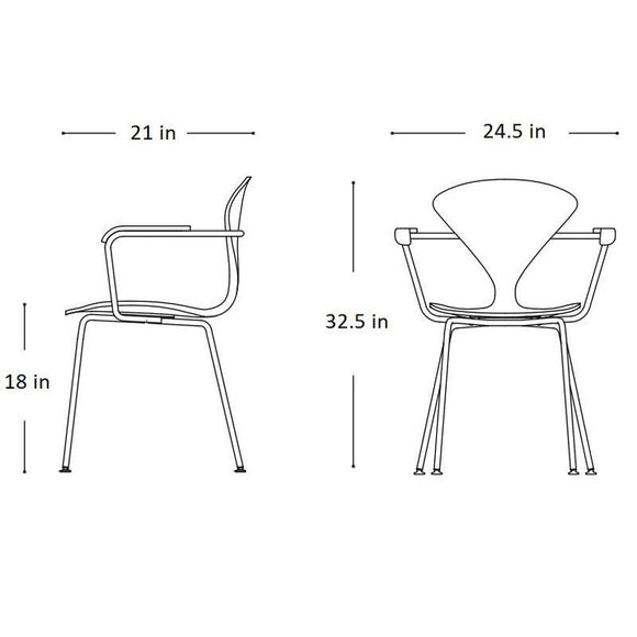 Cherner Metal Base Armchair - 2Modern