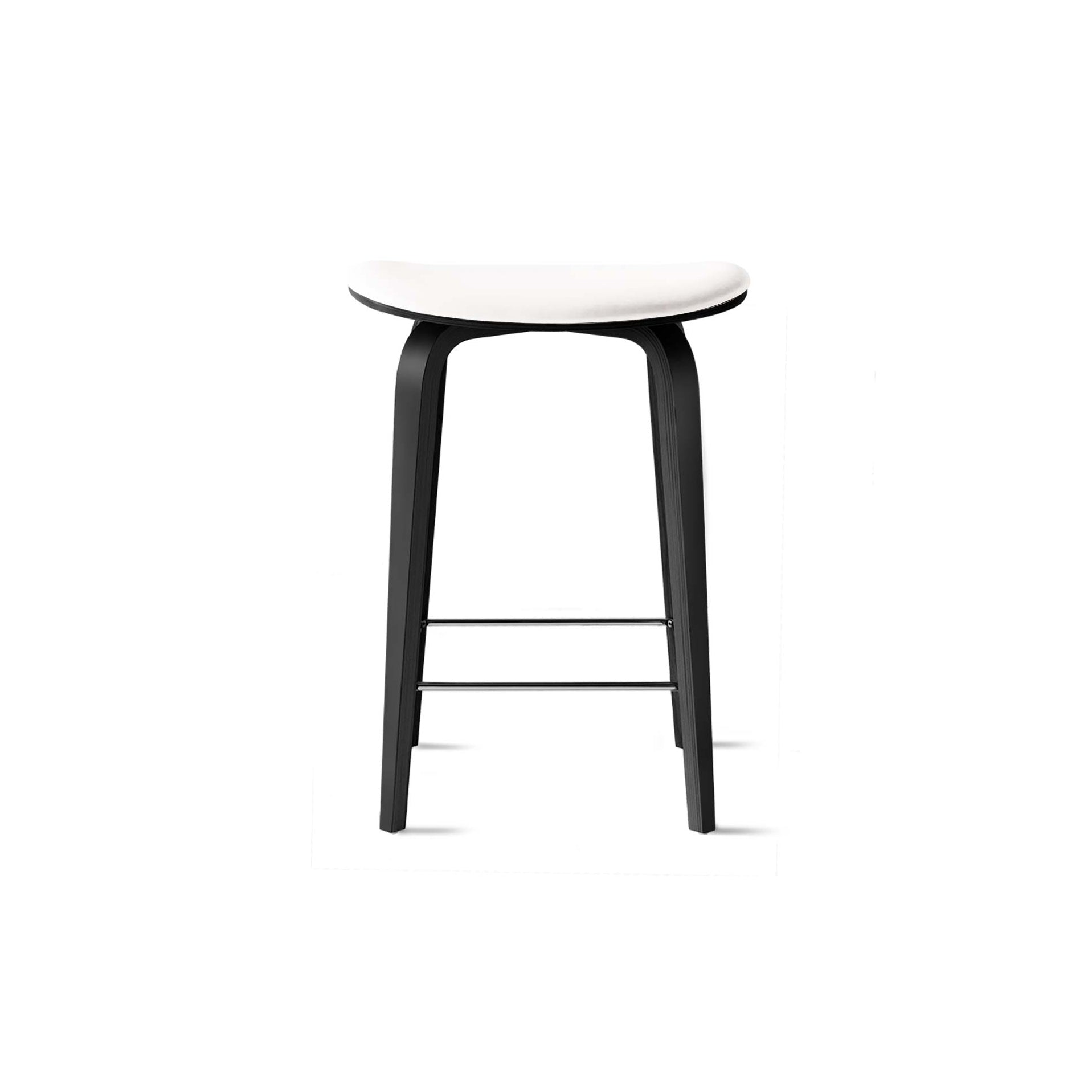 Cherner Under Counter Upholstered Wood Stool - 2Modern