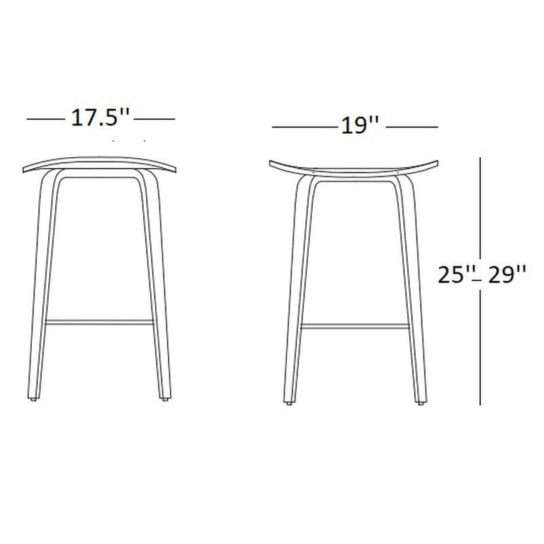Cherner Under Counter Wood Stool - 2Modern