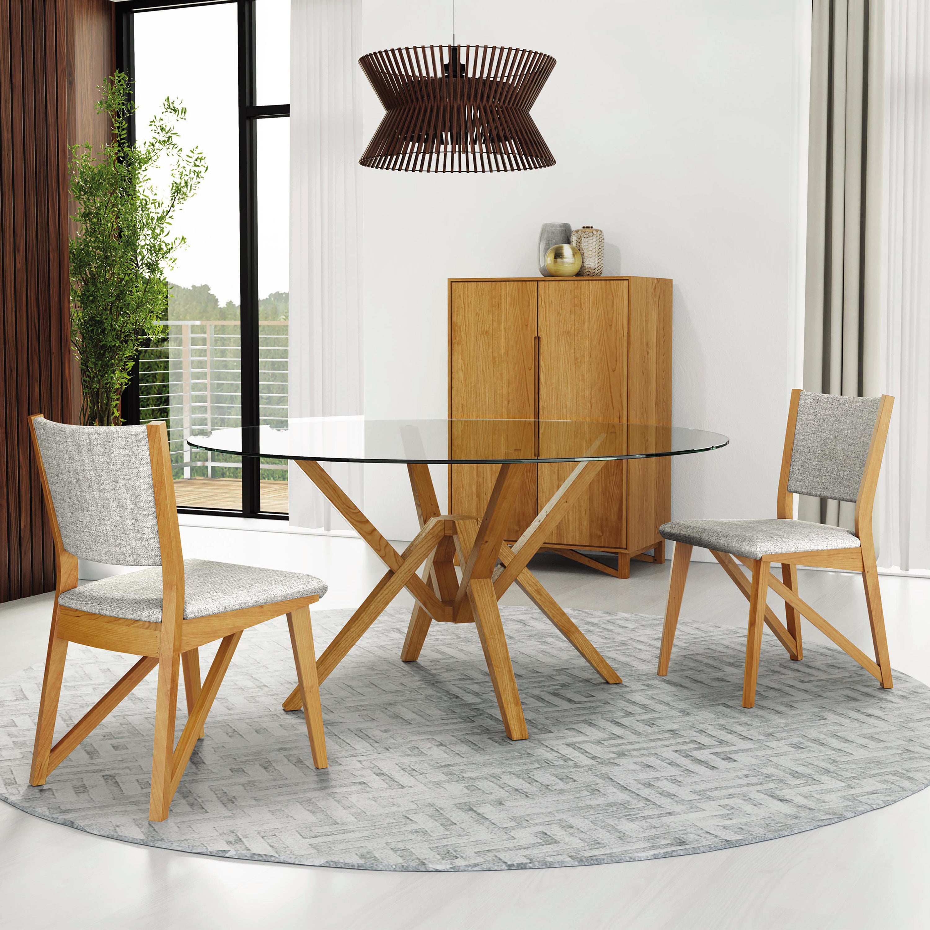 Copeland Furniture Exeter Round Glass Top Table - 2Modern