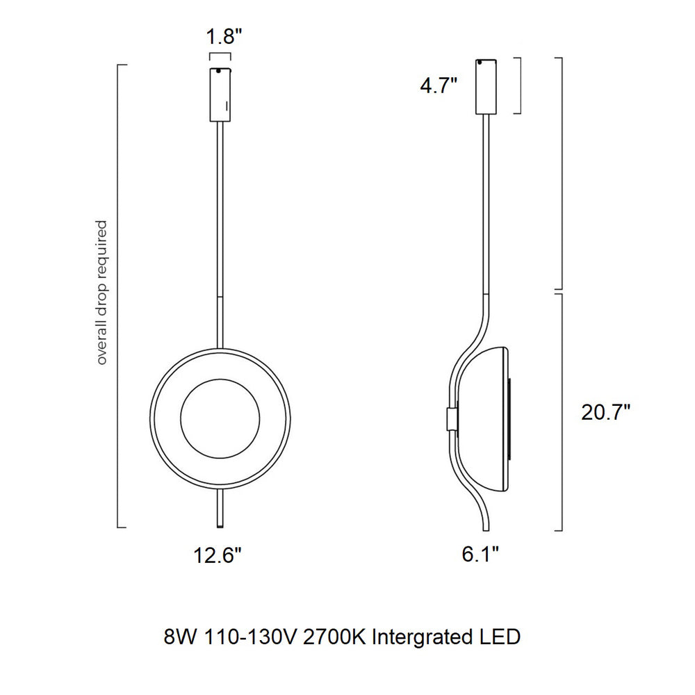 CTO Lighting Pendulum LED Pendant Light - 2Modern