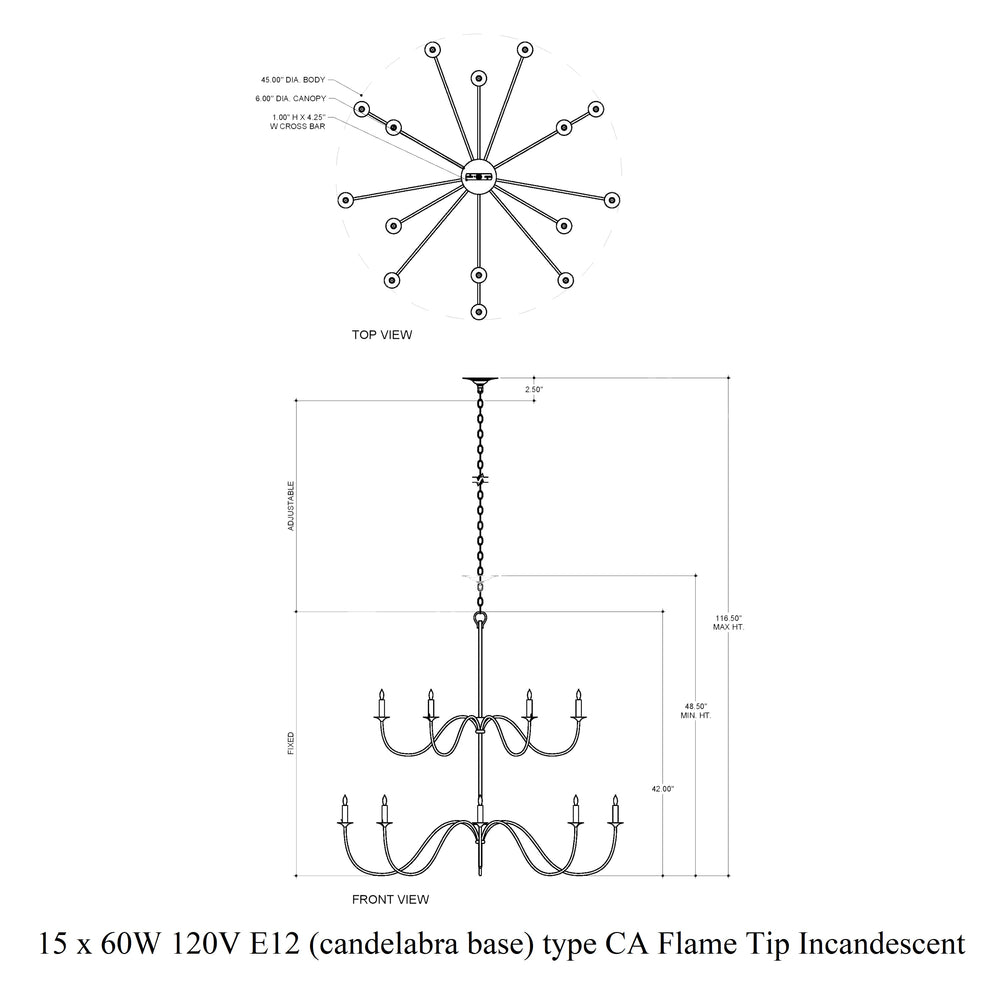 Currey & Company Tirrell Chandelier - 2Modern