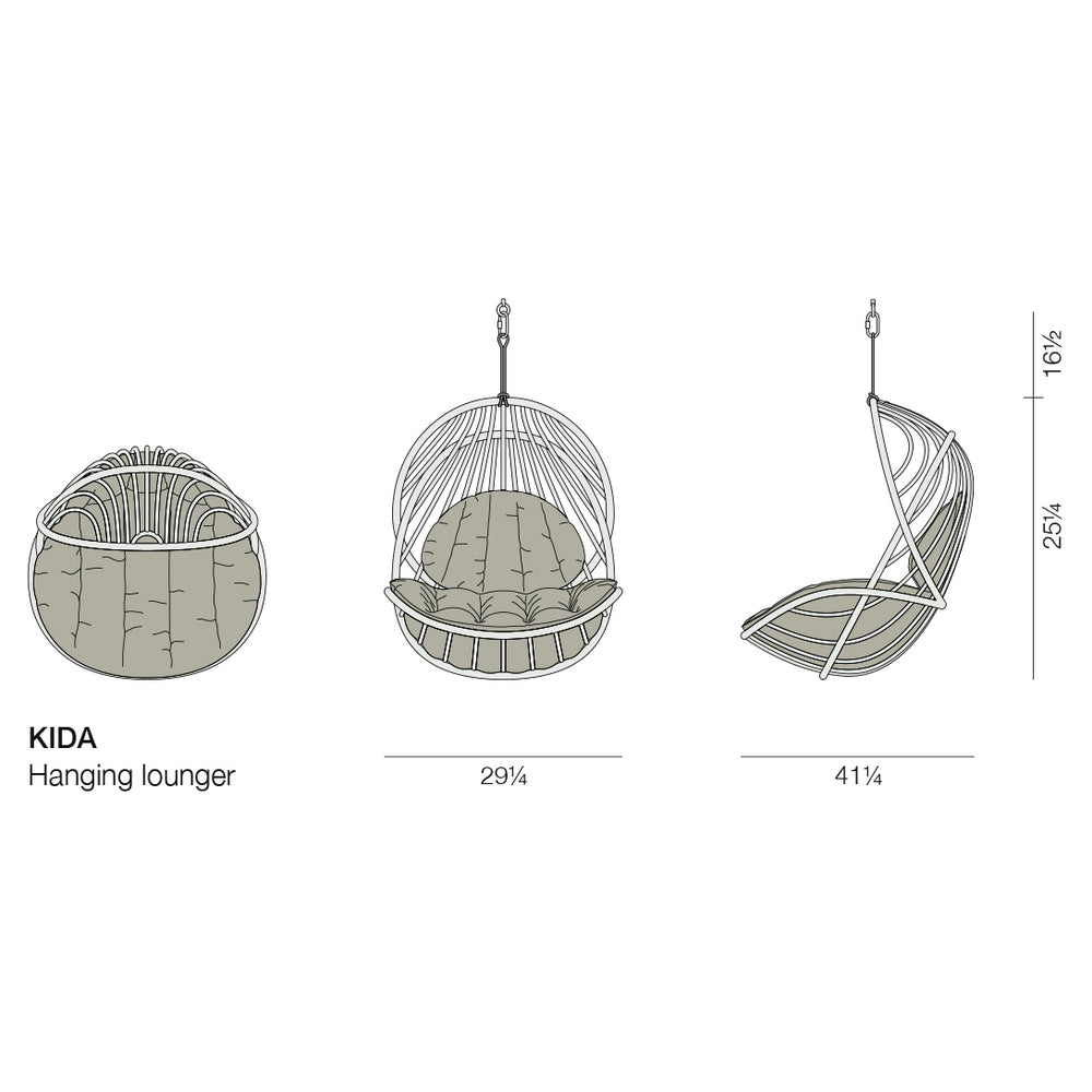 Dedon KIDA Hanging Lounge Chair - 2Modern