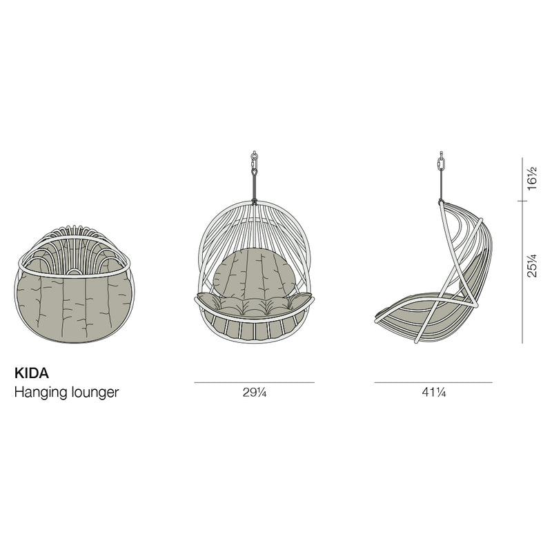 Dedon KIDA Hanging Lounge Chair - 2Modern