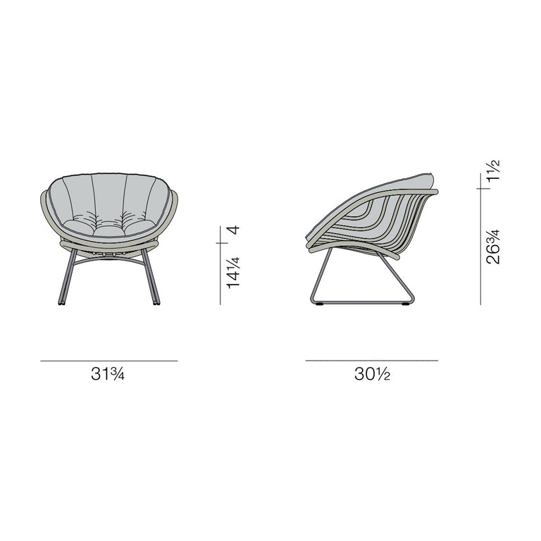 Dedon Kida Outdoor Lounge Chair - 2Modern