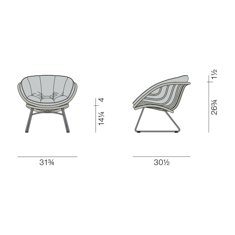 Dedon Kida Outdoor Lounge Chair - 2Modern