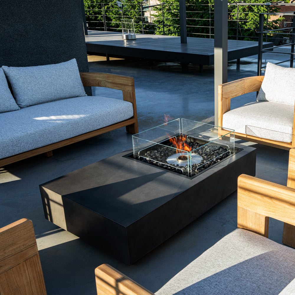 EcoSmart Fire Manhattan Fire Table Set - 2Modern