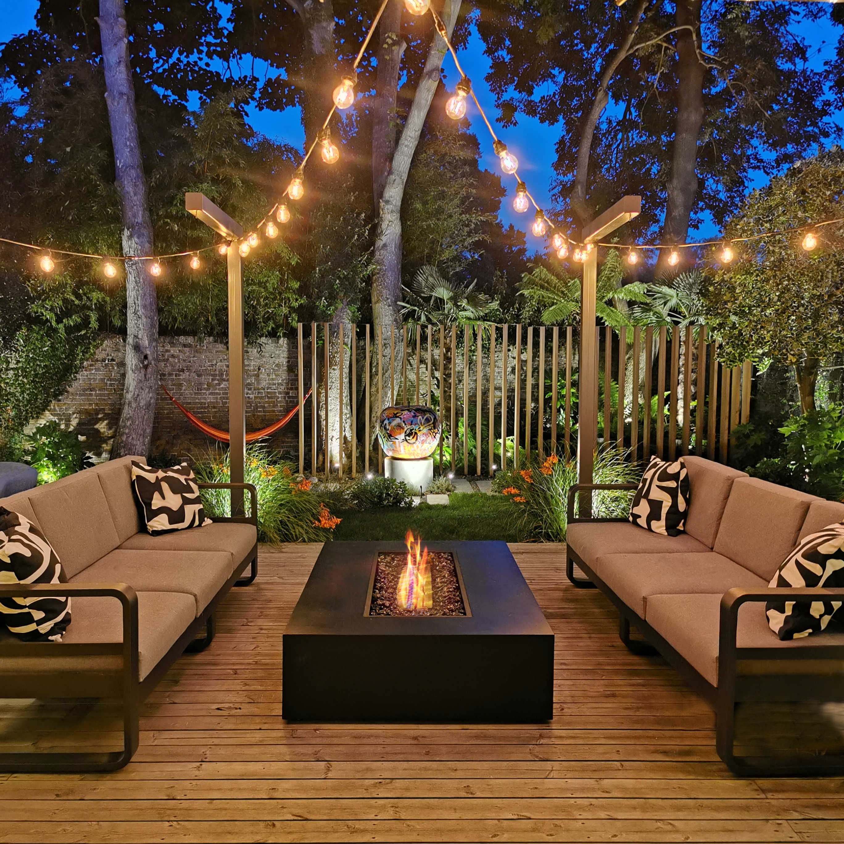 EcoSmart Fire Wharf Fire Table Set - 2Modern