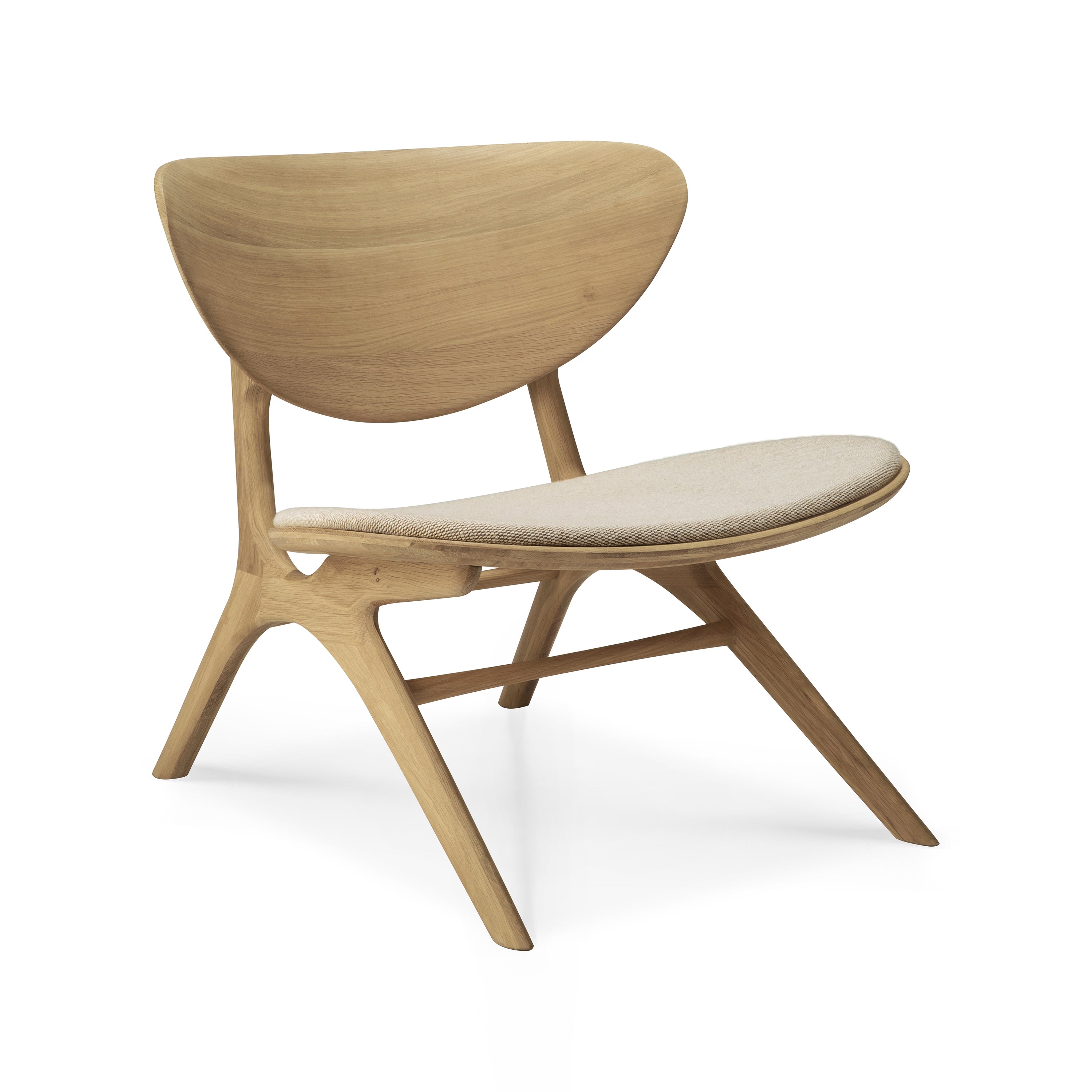 Ethnicraft Eye Lounge Chair with Upholstered Seat - 2Modern