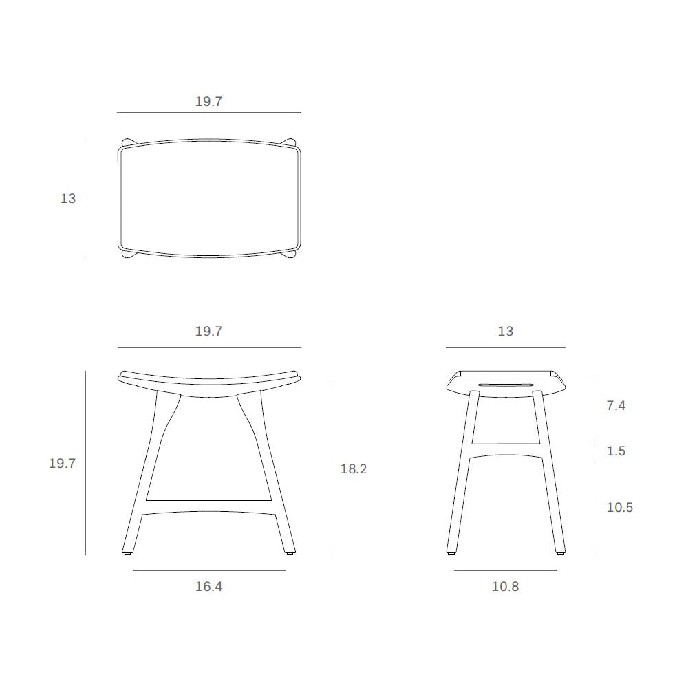 Ethnicraft Osso Upholstered Stool - 2Modern