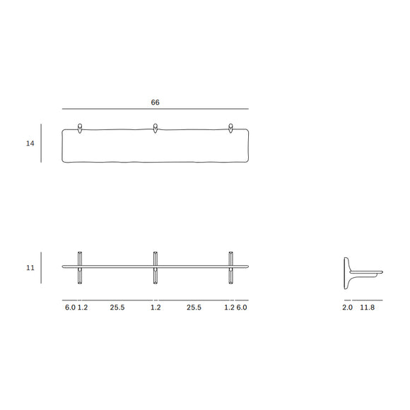 Ethnicraft PI Single Wall Shelf - 2Modern