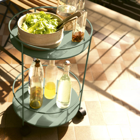 Fermob Guinguette Side Table with Wheels - 2Modern