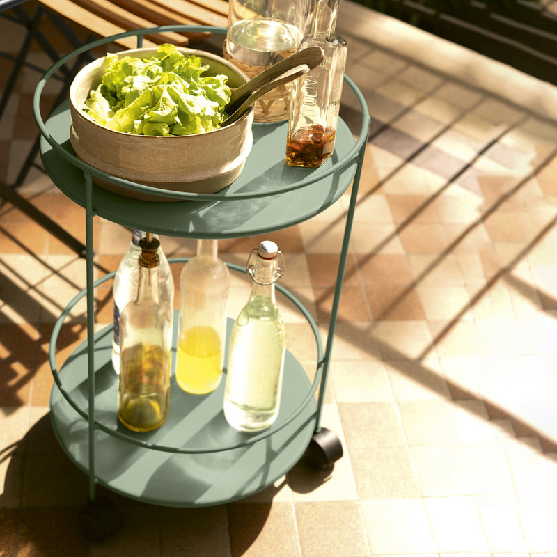 Fermob Guinguette Side Table with Wheels - 2Modern