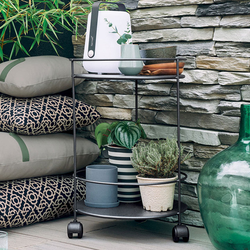 Fermob Guinguette Outdoor Side Table with Wheels - 2Modern