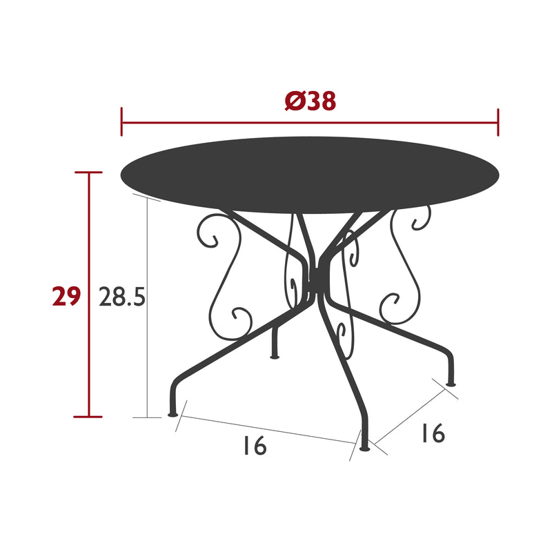 Fermob Montmartre Perforated Table - 2Modern