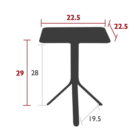 Fermob Resto Square Cafe Table - 2Modern