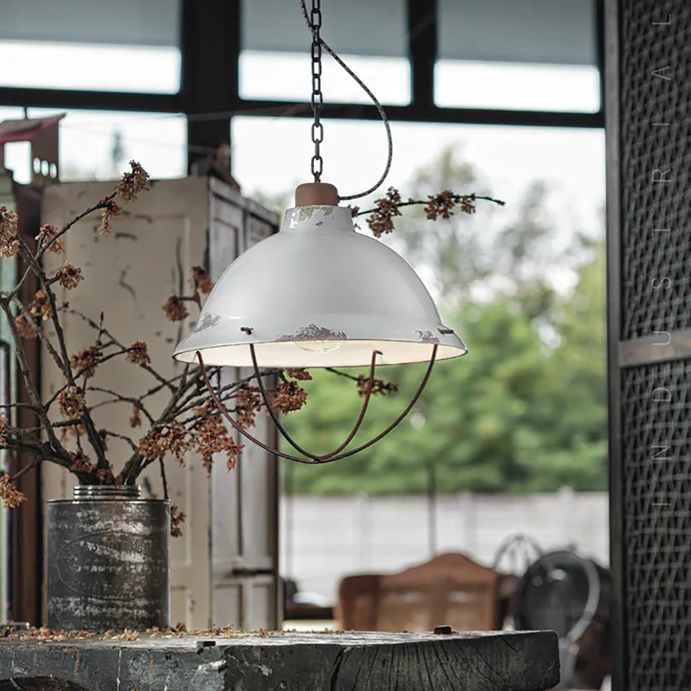 Ferroluce Retro Industrial Large Cage Pendant Light - 2Modern