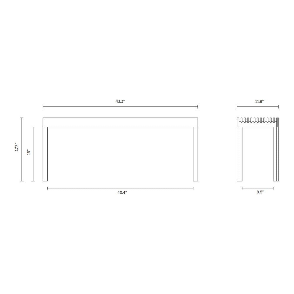 Form and Refine Lightweight Bench - 2Modern
